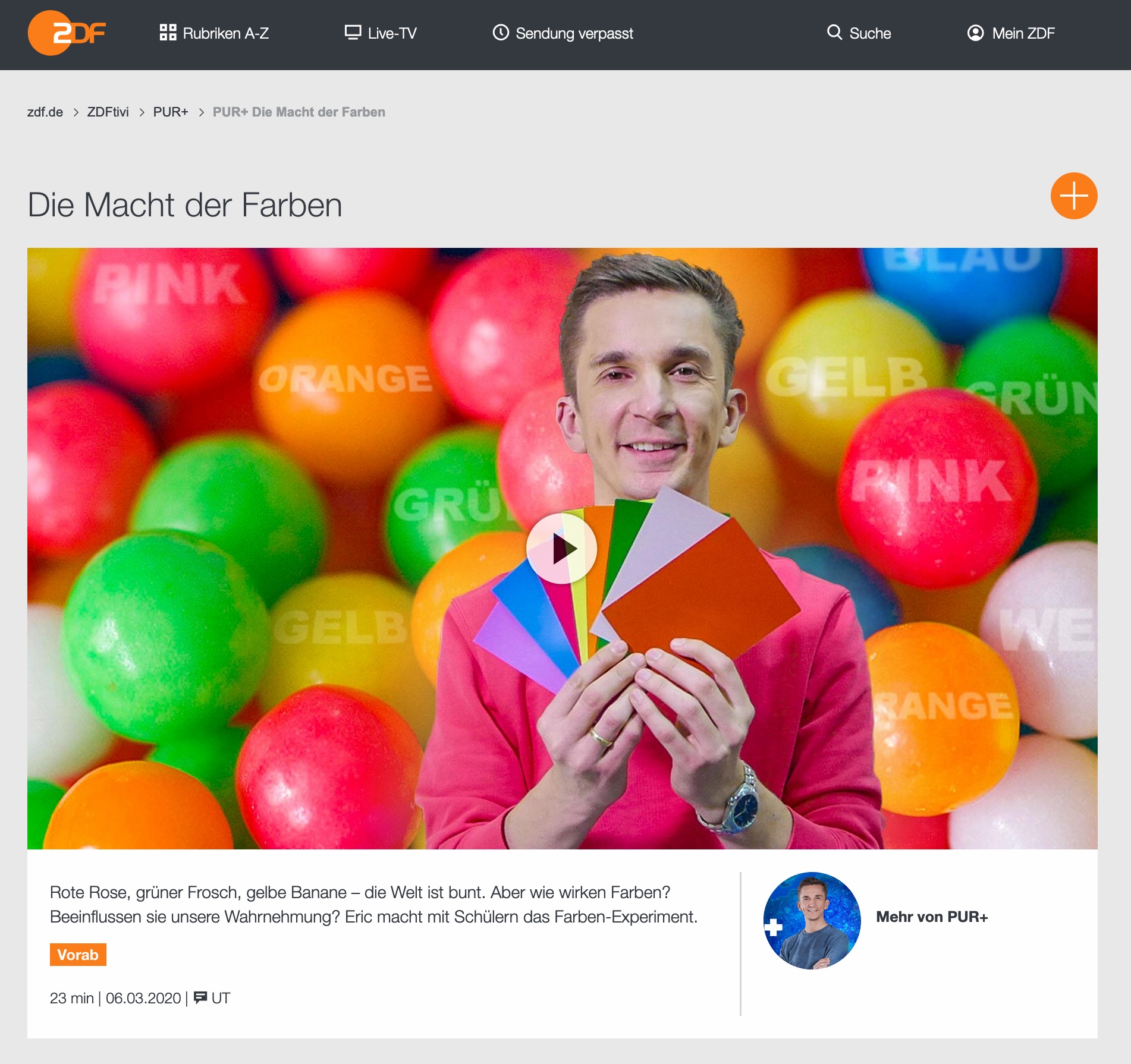 PUR+ The power of colors – Farbpsychologie